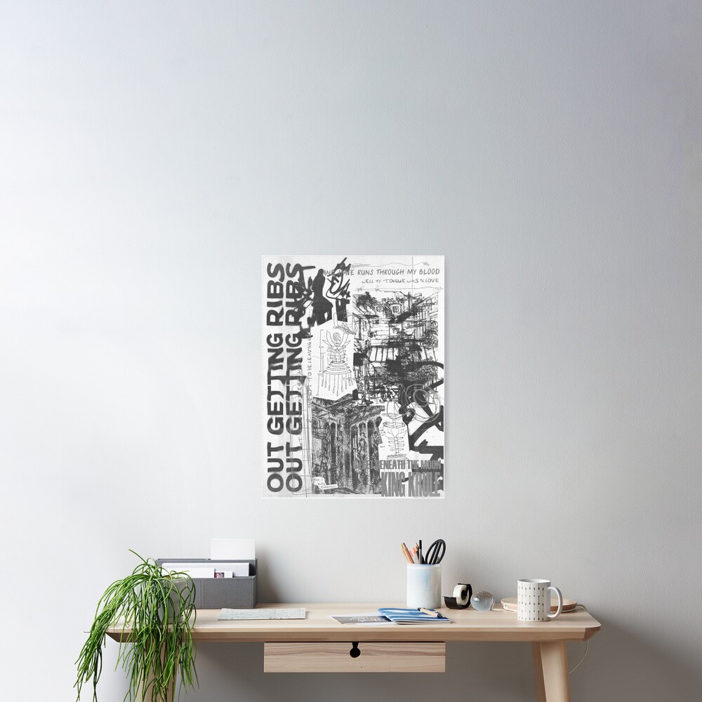 "Getting Ribs Krule Poster - White and Black Version" Poster for Sale ...