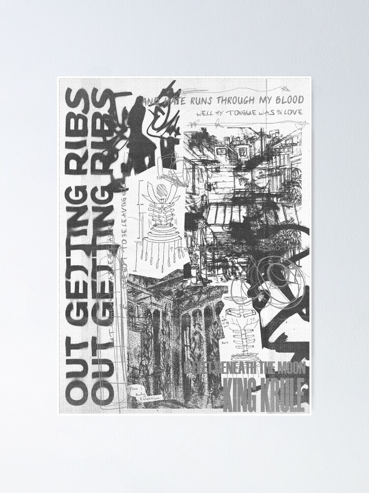 "Getting Ribs Krule Poster - White and Black Version" Poster for Sale ...