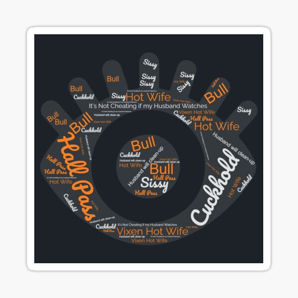 "Cuckhold Wordcloud" Sticker for Sale by Alredered | Redbubble