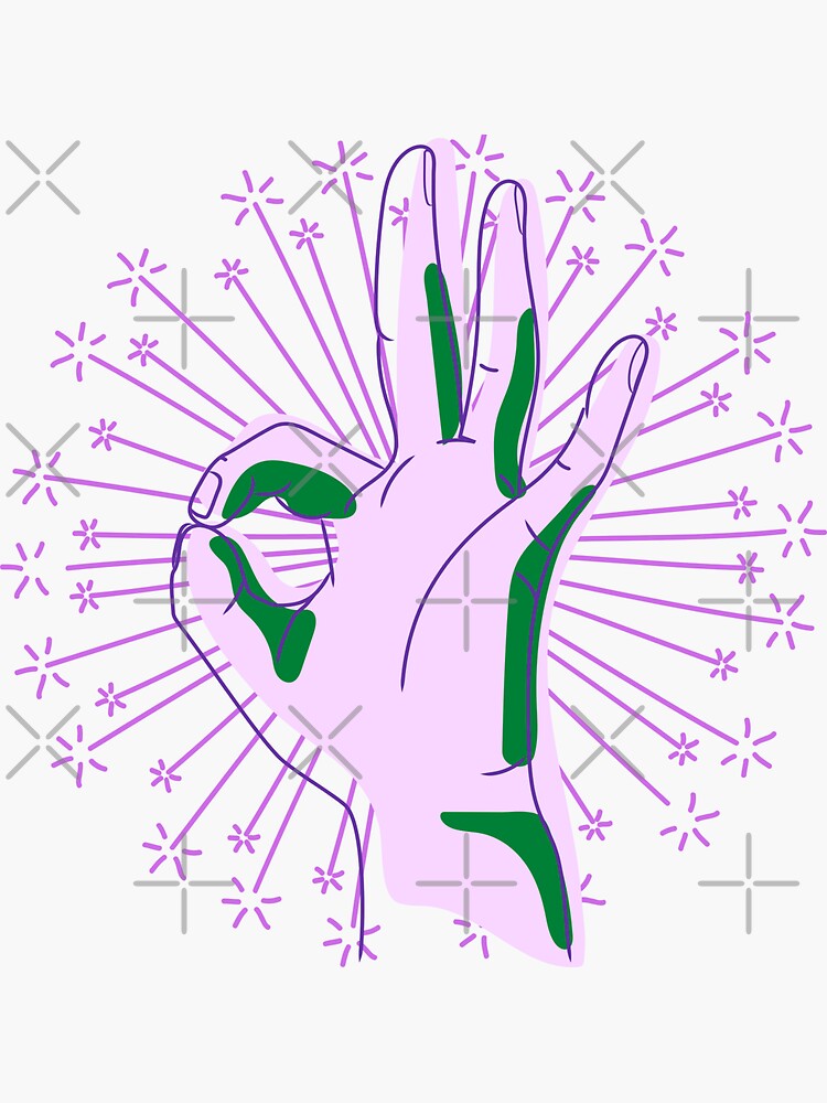 "ASL HAND SIGN OK" Sticker for Sale by MzMykol | Redbubble