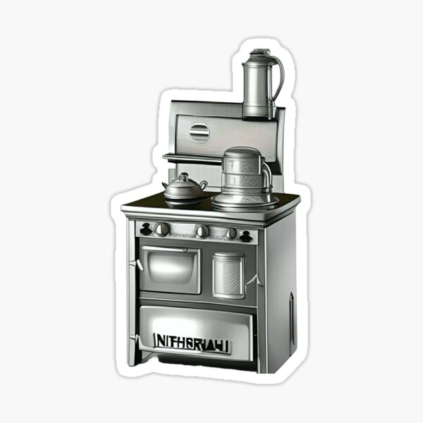 "Retro kitchen stove" Sticker for Sale by Gala-life1 | Redbubble