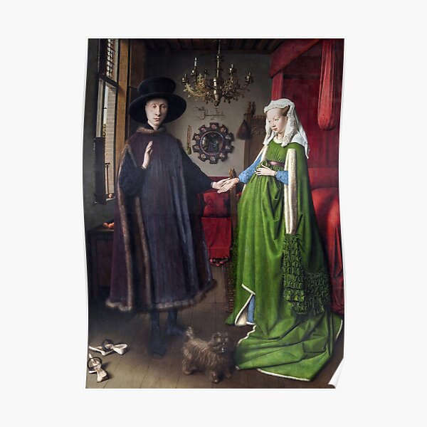 "The Arnolfini Portrait By Jan van Eyck: Painting Artwork Enhanced For ...
