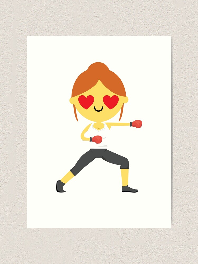 "Boxing Girl Emoji " Art Print by HippoEmo | Redbubble