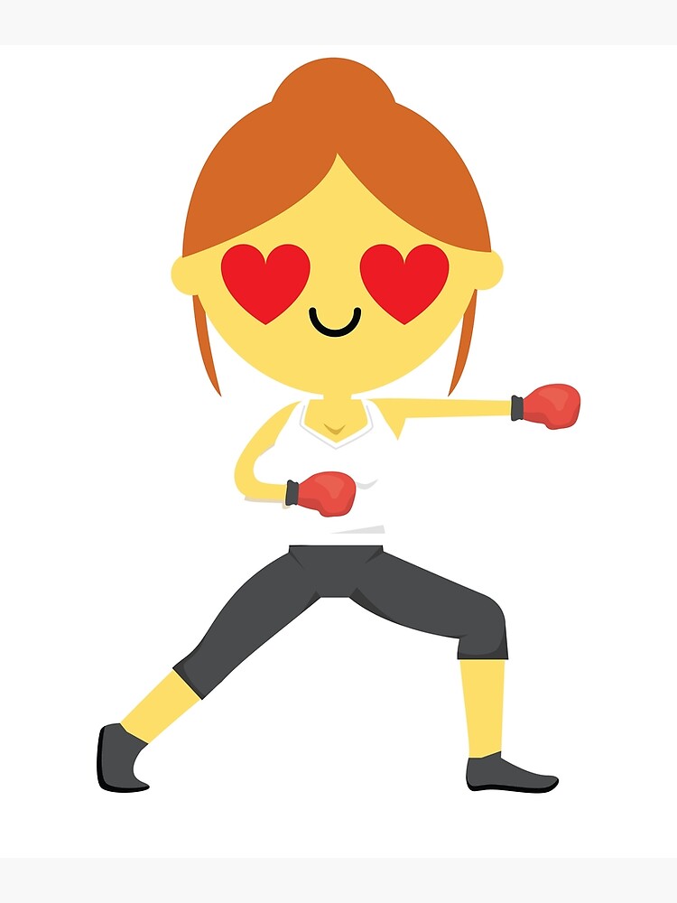 "Boxing Girl Emoji " Art Print by HippoEmo | Redbubble