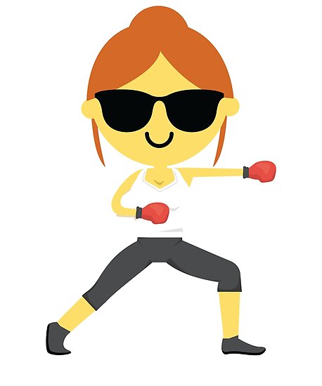 "Boxing Girl Emoji " Posters by HippoEmo | Redbubble