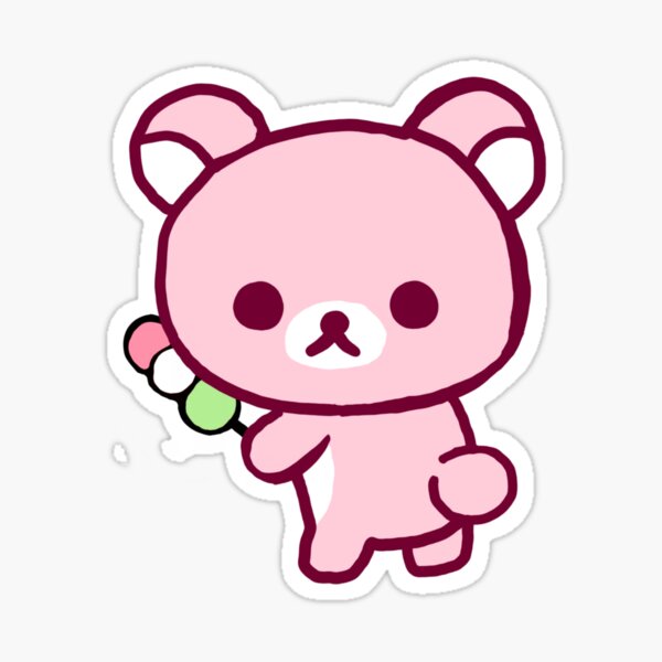 "Pastel Pink Korilakkuma" Sticker for Sale by moon-princesa | Redbubble