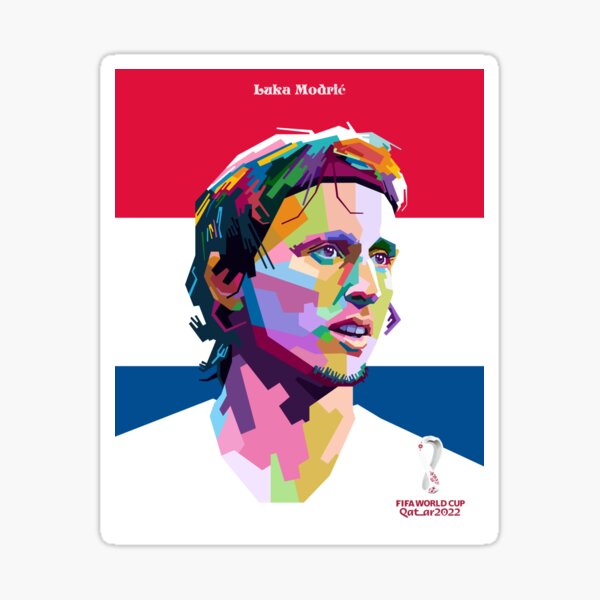 "Luka Modric Croatia Real Madric Football Player - Pop Art" Sticker for ...