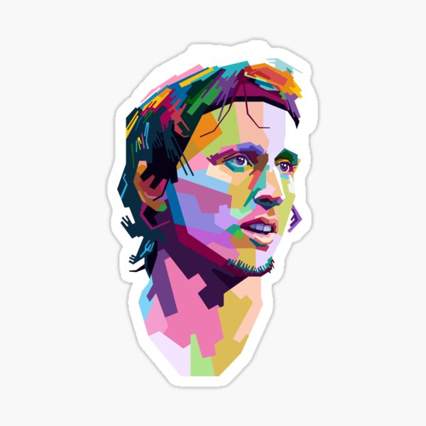 "Luka Modric Croatian Real Madrid Football Player - Pop Art" Sticker ...