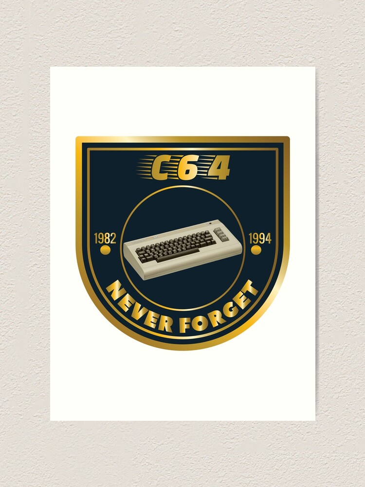 "Never Forget Retro 8bit Computer (C64) - Vintage" Art Print for Sale ...