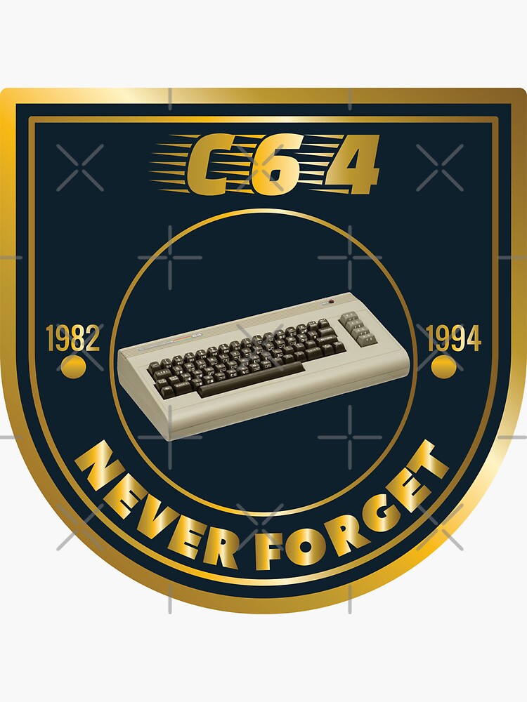 "Never Forget Retro 8bit Computer (C64) - Vintage" Sticker for Sale by ...