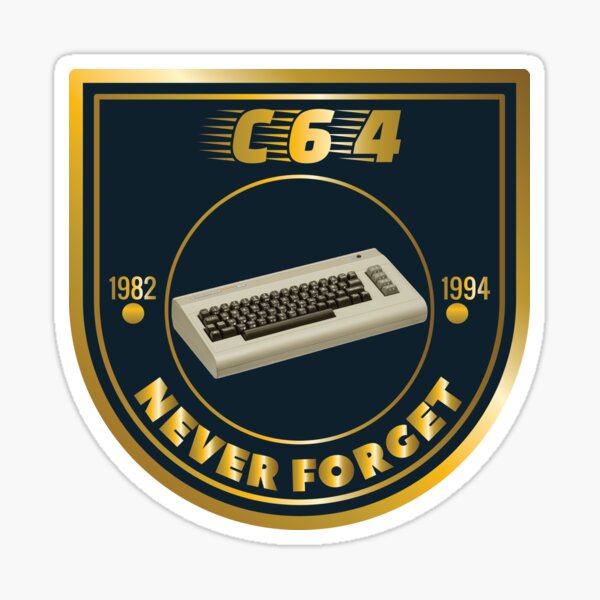"Never Forget Retro 8bit Computer (C64) - Vintage" Sticker for Sale by ...