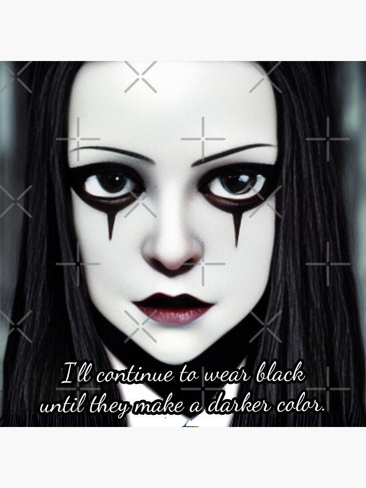 "Wednesday Addams Goth " Sticker for Sale by Gayle1024 | Redbubble