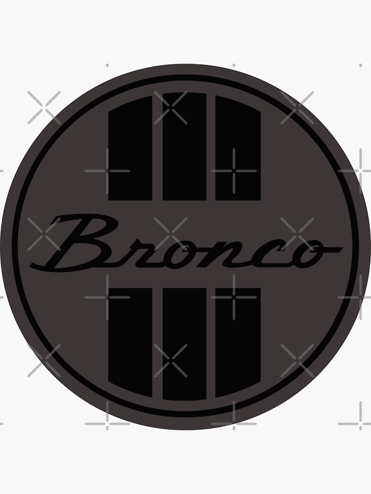 "Vintage Bronco Logo (Blackout)" Sticker for Sale by MaseRiley99 ...