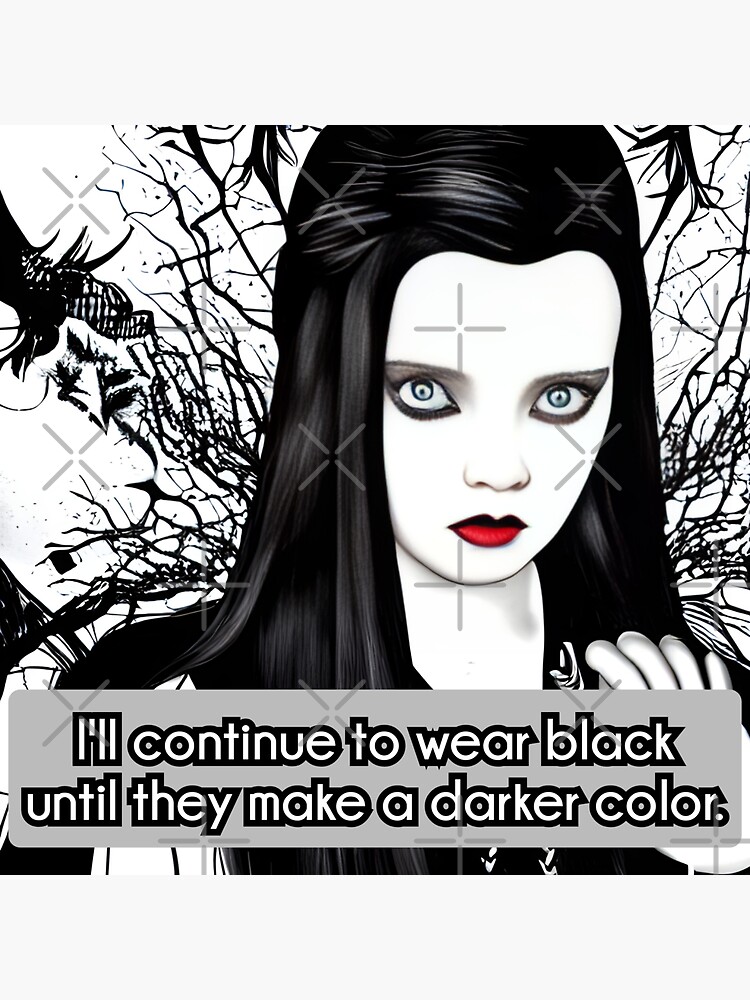 "Wednesday Addams Goth " Sticker for Sale by Gayle1024 | Redbubble