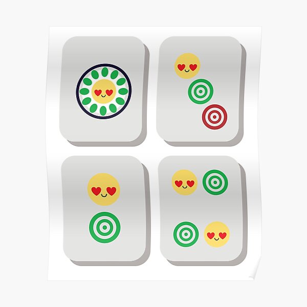 "Mahjong Emoji " Poster by HippoEmo | Redbubble