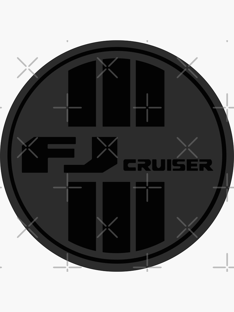 "FJ Cruiser Retro Logo (Blackout)" Sticker for Sale by MaseRiley99 ...