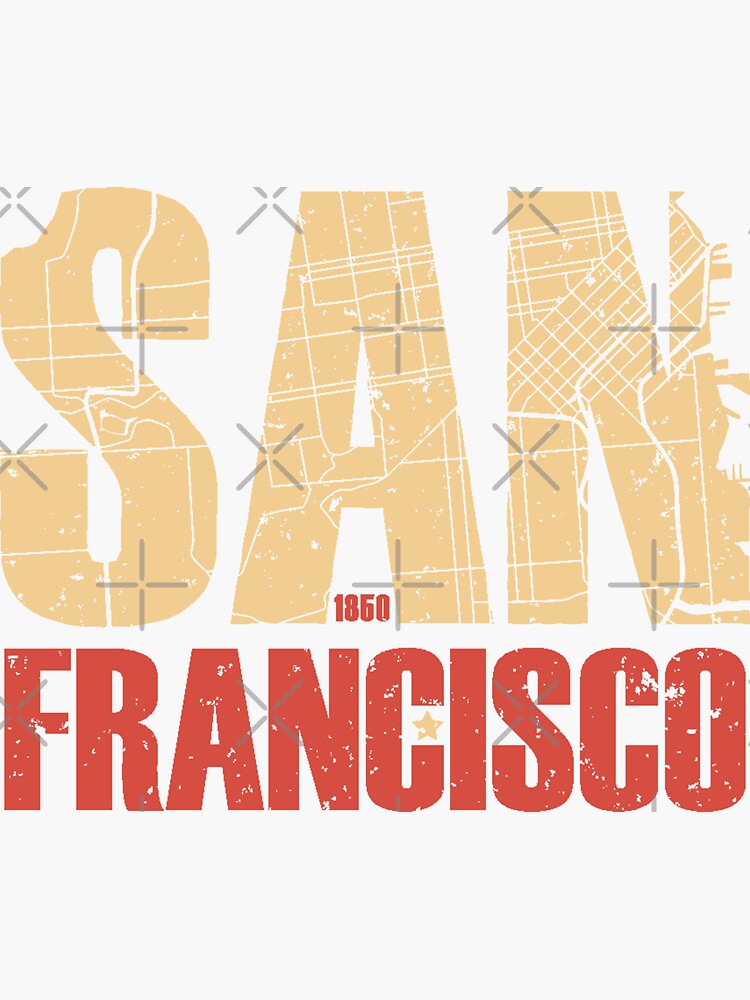 "san francisco" Sticker for Sale by FettSuchtMusic | Redbubble