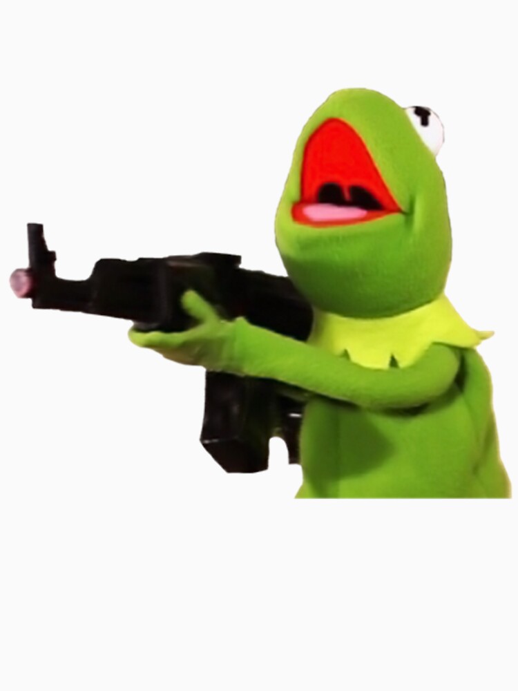 "Kermit Gun Meme " T-shirt for Sale by sandrawivia | Redbubble | kermit ...