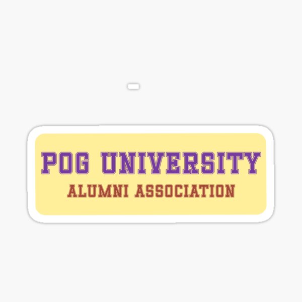 "pog university" Sticker for Sale by hann1926 | Redbubble