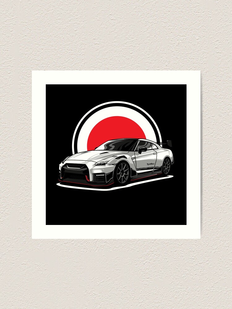 "R35 GTR godzilla jdm vector art" Art Print for Sale by ASAKDESIGNS ...