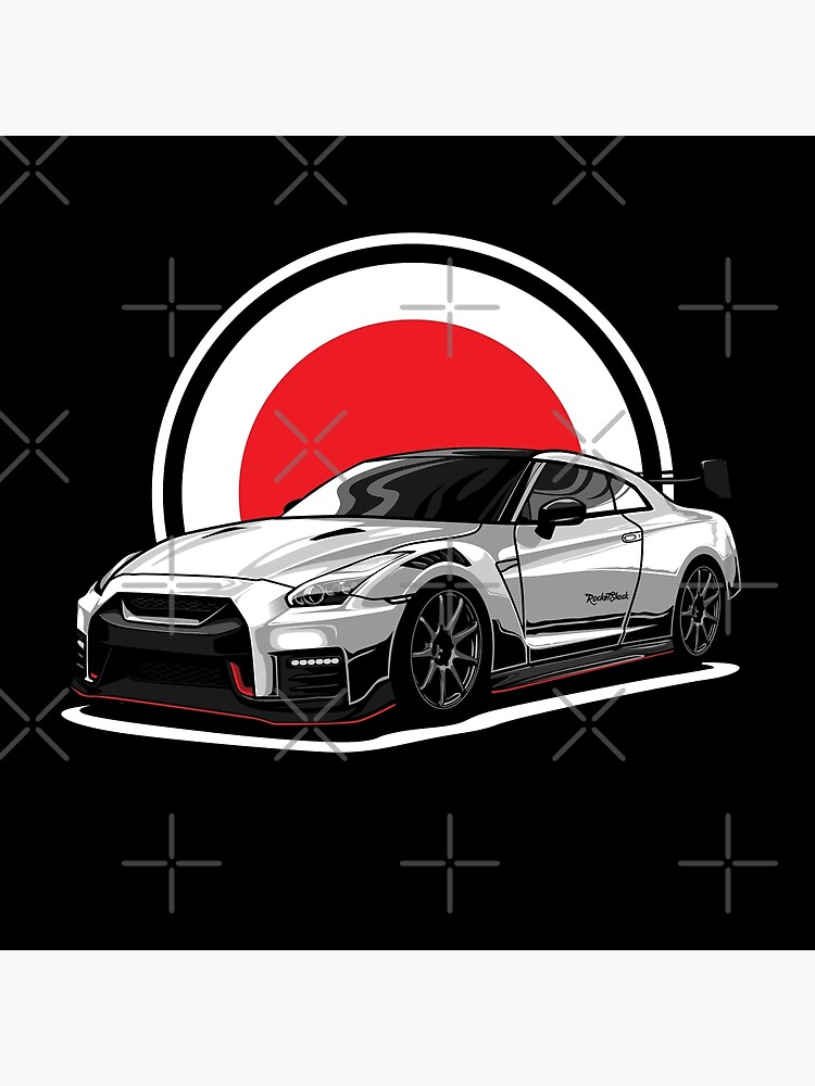 "R35 GTR godzilla jdm vector art" Art Print for Sale by ASAKDESIGNS ...