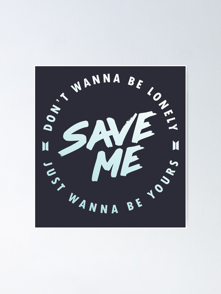 "BTS Save Me circular design on dark bg" Poster by shopnojams | Redbubble