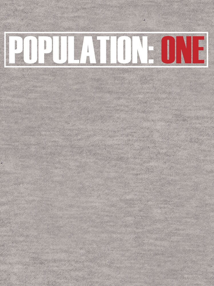 "POPULATION: ONE logo" Essential T-Shirt for Sale by RNDM-DSGNS | Redbubble