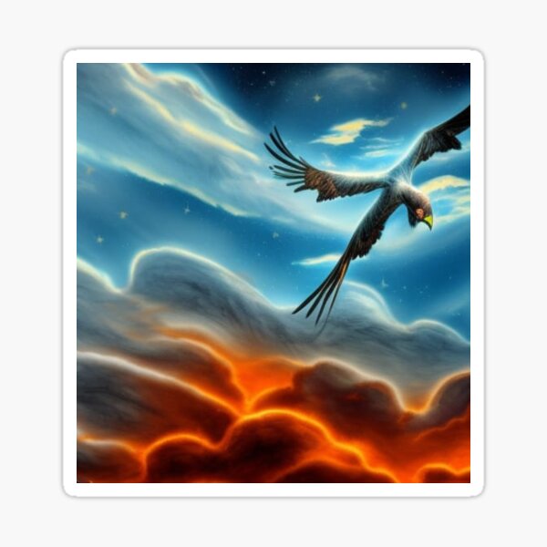 "FLY HIGH" Sticker for Sale by Art-Galleria | Redbubble