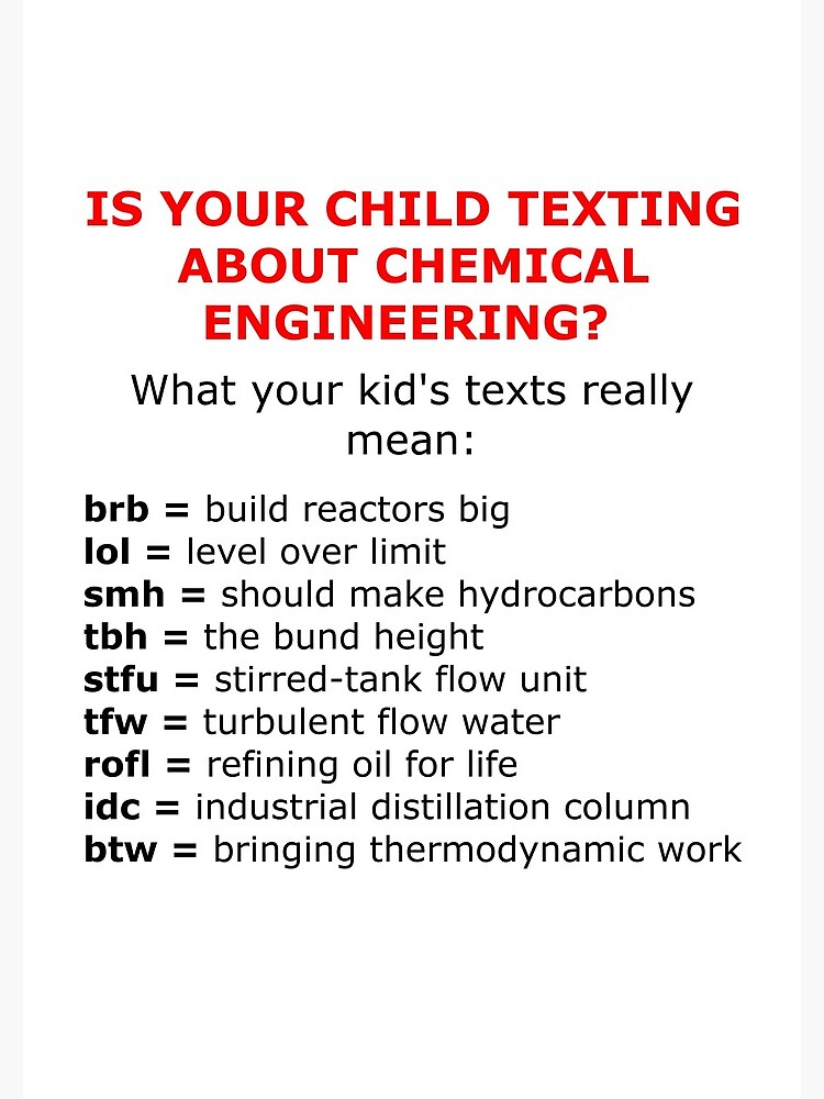"Funny Texting Chemical Engineer Meme" Spiral Notebook for Sale by ...