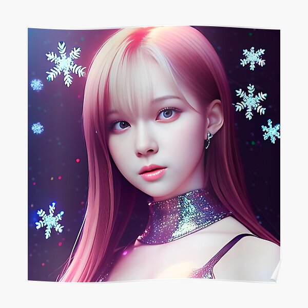 "K-pop idol in a digital illustration" Poster for Sale by Art-Beauty ...