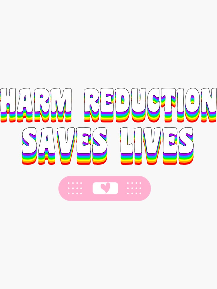 "Rainbow Harm Reduction Men Women, Harm Reduction Saves Lives bandage ...