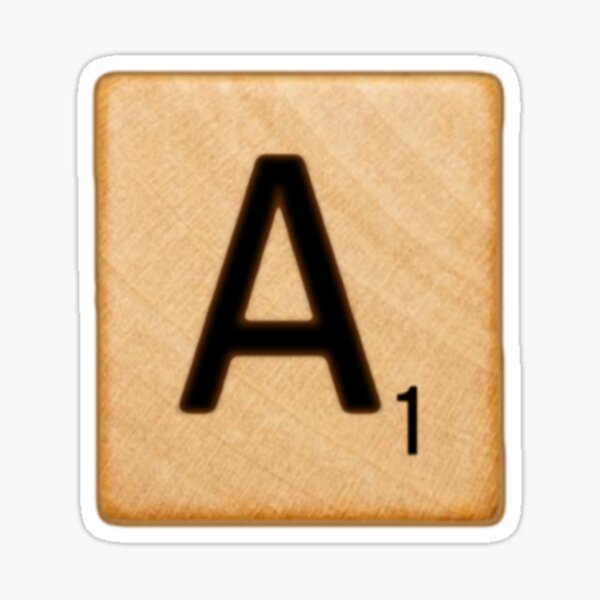 "Scrabble Tile Letter A Initial "A"" Sticker for Sale by RstyBcktWkshp ...