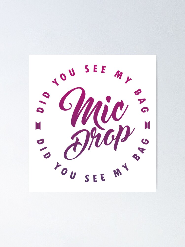 "BTS Mic Drop calligraphy with circular lyric design on light bg ...