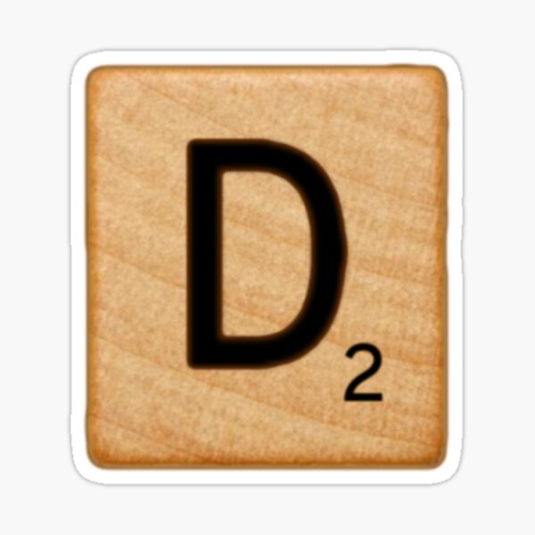 "Scrabble Tile Letter D Initial "D"" Sticker for Sale by RstyBcktWkshp ...