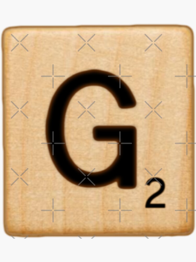 "Scrabble Tile Letter G Initial "G"" Sticker for Sale by RstyBcktWkshp ...