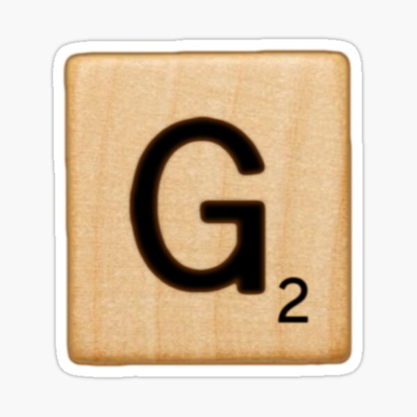 "Scrabble Tile Letter G Initial "G"" Sticker for Sale by RstyBcktWkshp ...