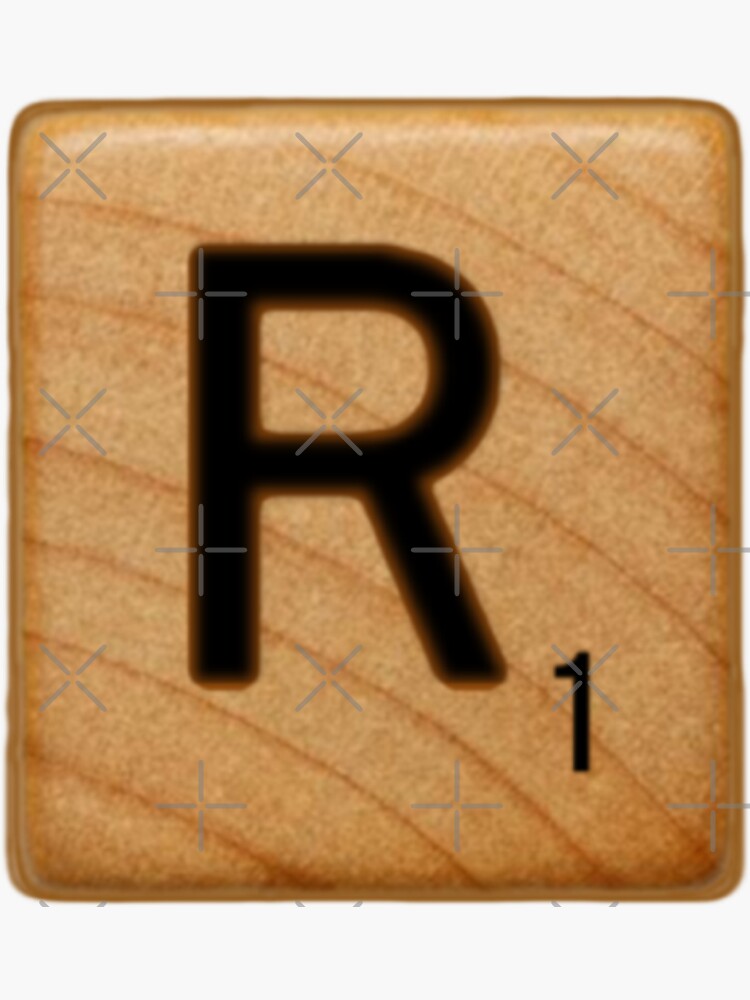 "Scrabble Tile Letter R Initial "R"" Sticker for Sale by RstyBcktWkshp ...