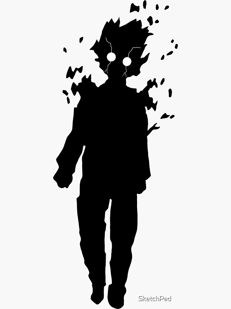 "Mob (Black) Psycho 100" Sticker for Sale by SketchPed | Redbubble