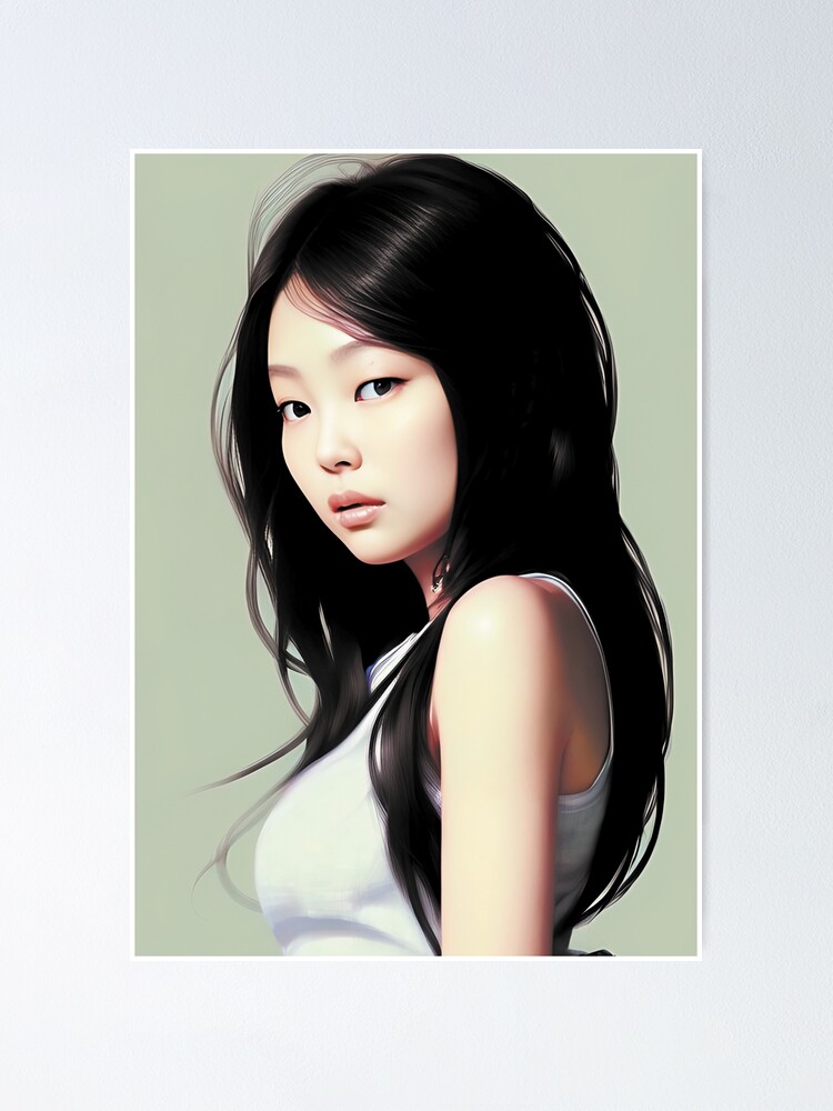"Digital illustration of a K-pop female idol" Poster for Sale by Art ...