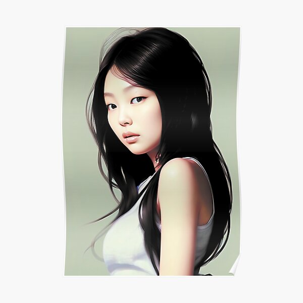 "Digital illustration of a K-pop female idol" Poster for Sale by Art ...