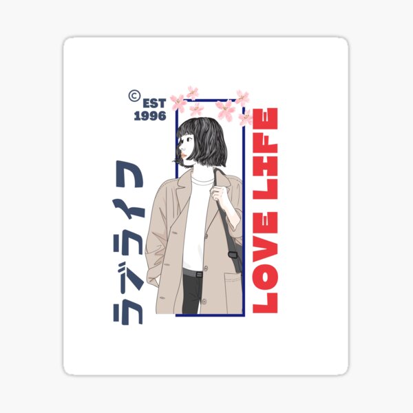 "Love Life Anime Girl" Sticker for Sale by timotimdesigns | Redbubble