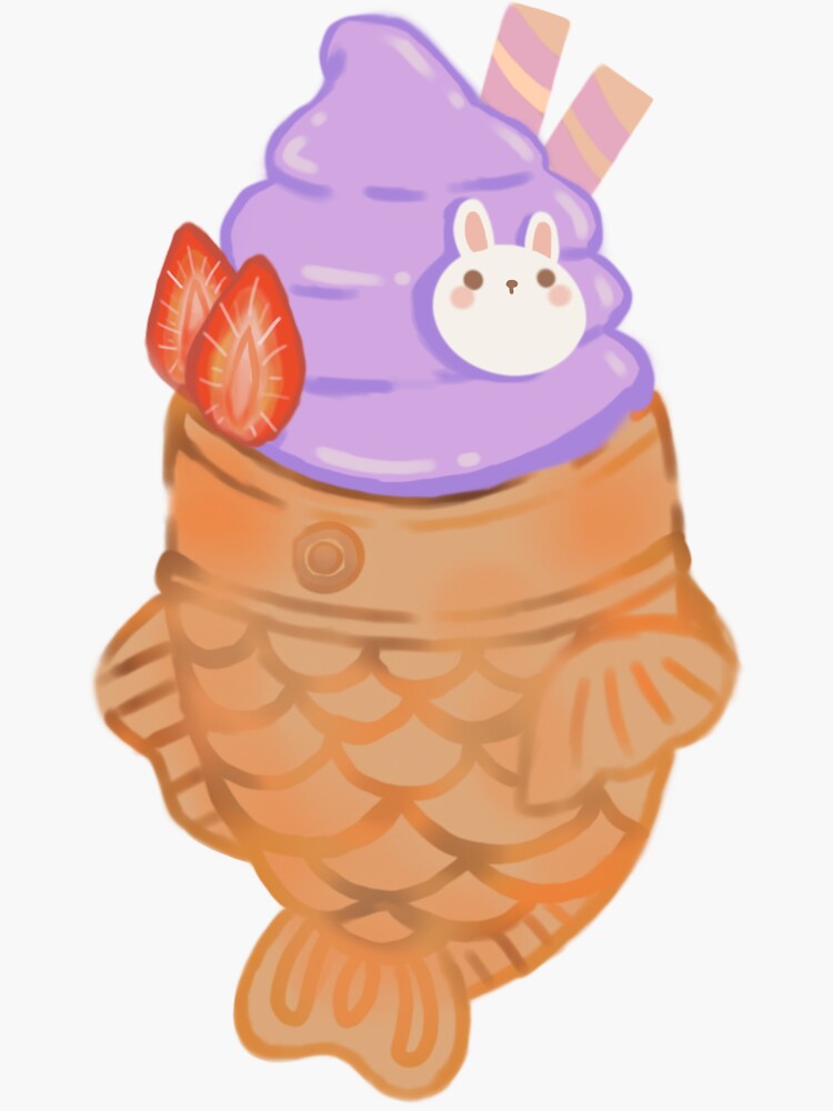 "Ube Taiyaki" Sticker for Sale by peachipit | Redbubble