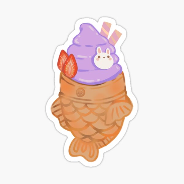 "Ube Taiyaki" Sticker for Sale by peachipit | Redbubble