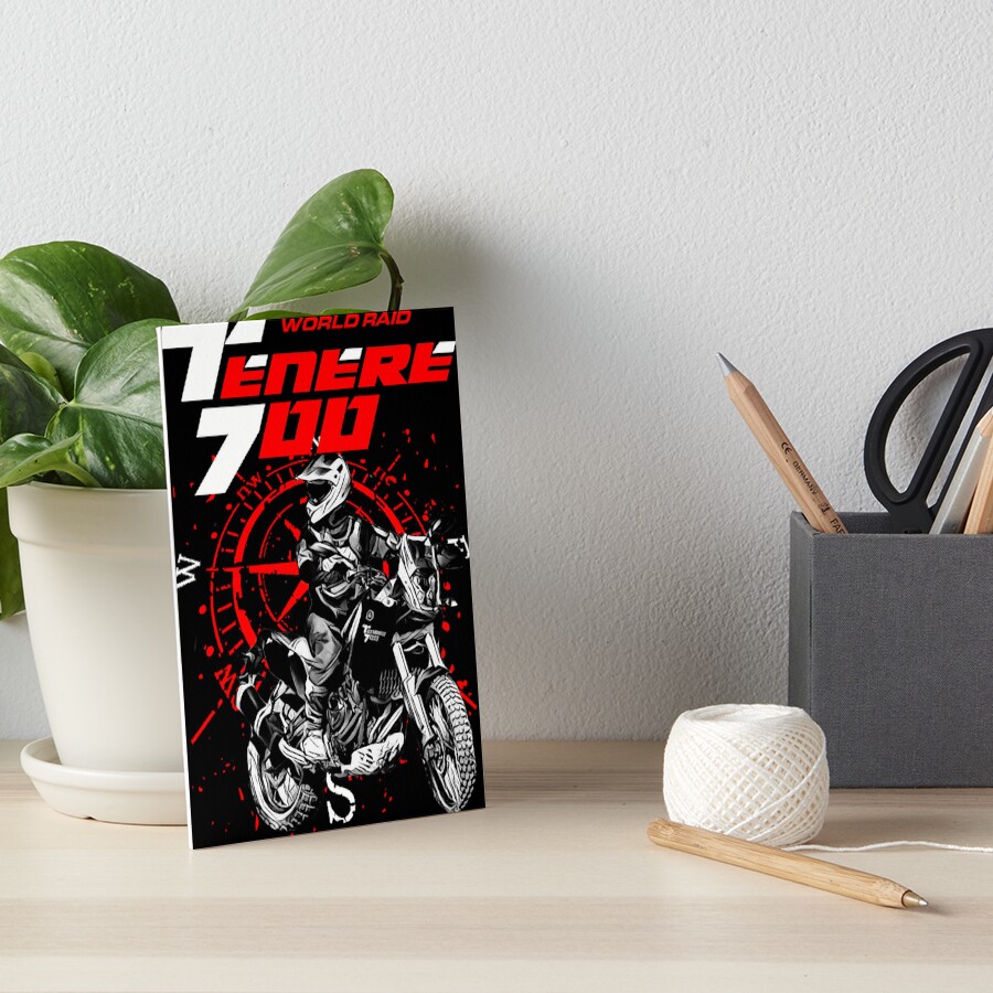 "Yamaha Ténéré 700 T7 Red White logo" Art Board Print for Sale by ...