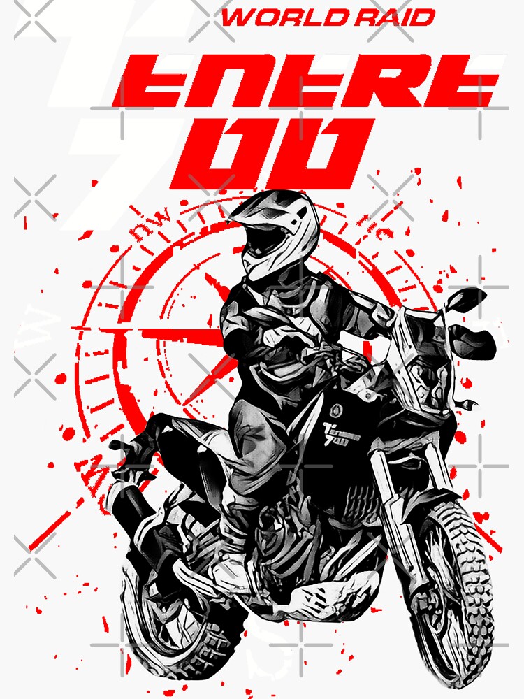 "Yamaha Ténéré 700 T7 Red White logo" Sticker for Sale by Evomotoarte ...