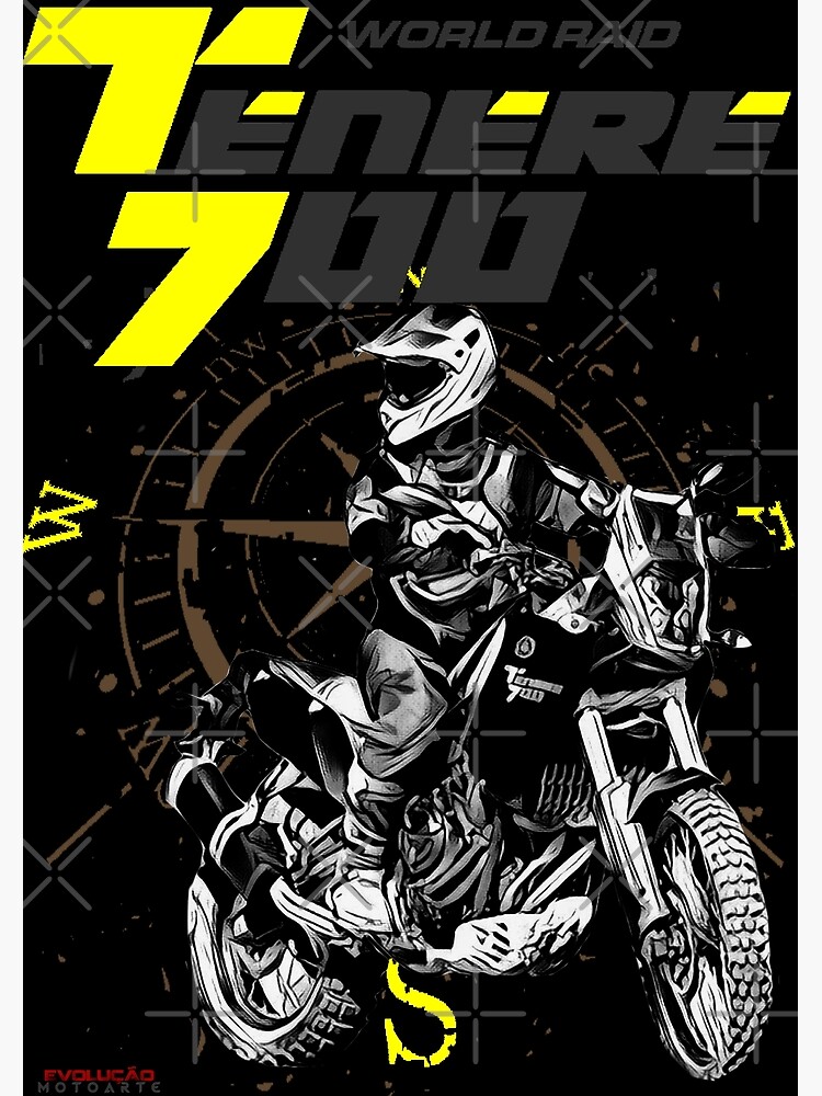 "Yamaha Ténéré 700 T7 Yellow logo" Poster for Sale by Evomotoarte ...