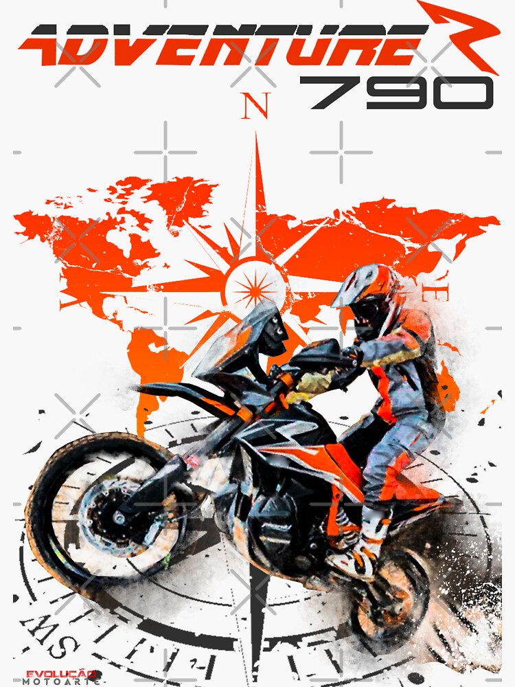 "790 Adventure R KTM Big trail" Sticker for Sale by Evomotoarte | Redbubble