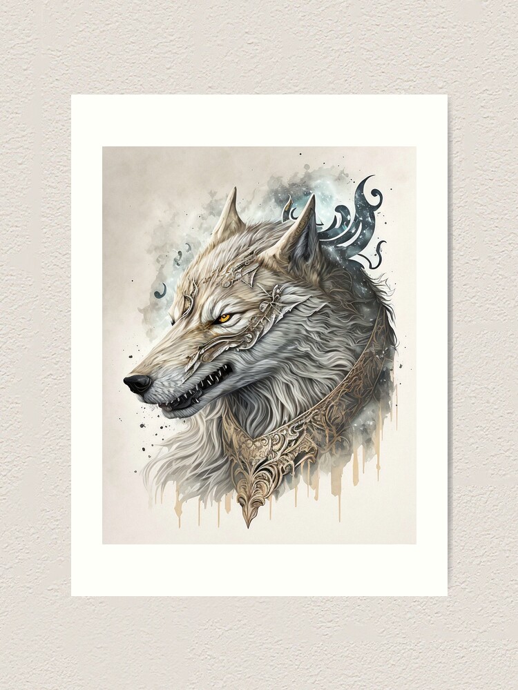 "Fenrir Wolf Of Norse Mythology" Art Print for Sale by TheHistoryWorld ...