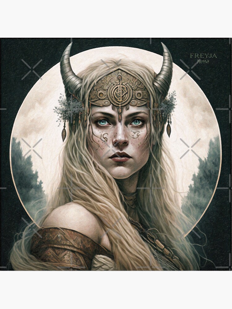 "Norse Mythology - Freya" Sticker for Sale by TheHistoryWorld | Redbubble