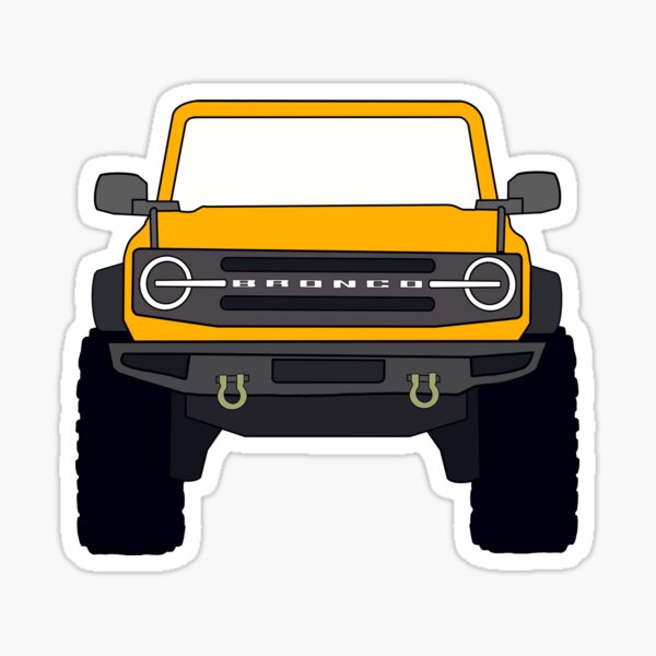 "22 Bronco (yellow)" Sticker for Sale by MaseRiley99 | Redbubble